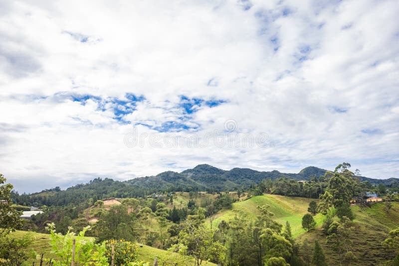 Colombian Landscapes. Green Mountains in Colombia, Latin America Stock ...