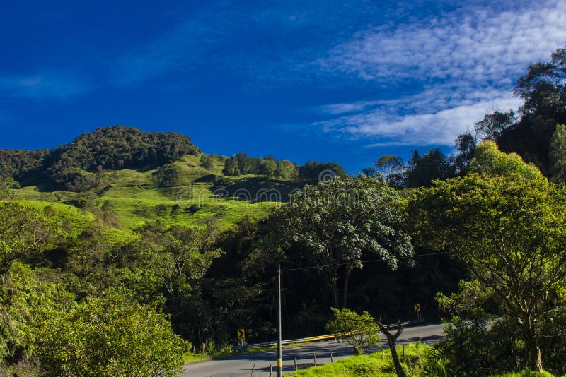 Colombian Landscapes. Green Mountains in Colombia, Latin America Stock ...