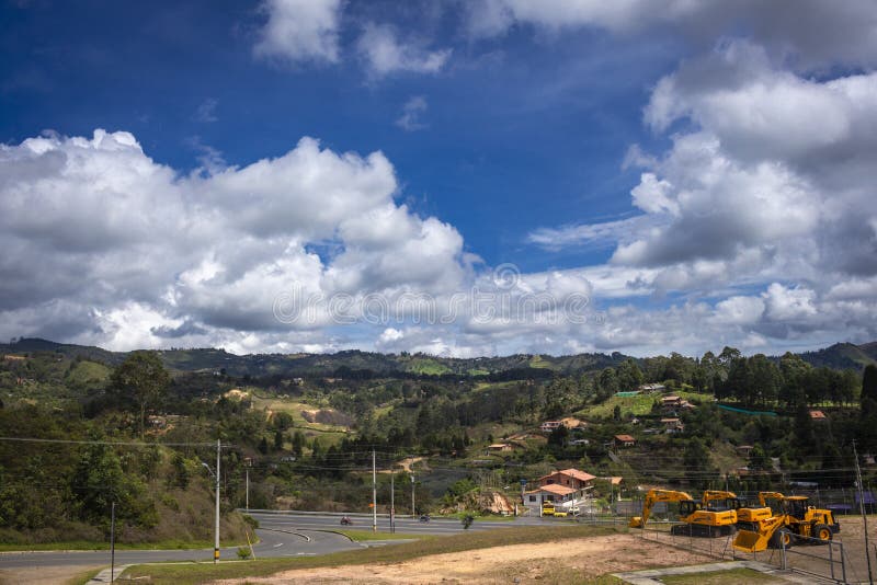 Colombian Landscapes. Green Mountains in Colombia, Latin America Stock ...