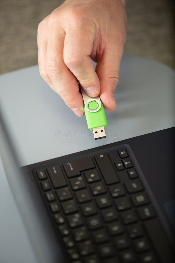 Concept Laptop Computer and Usb Stock Photo - Image of notebook ...