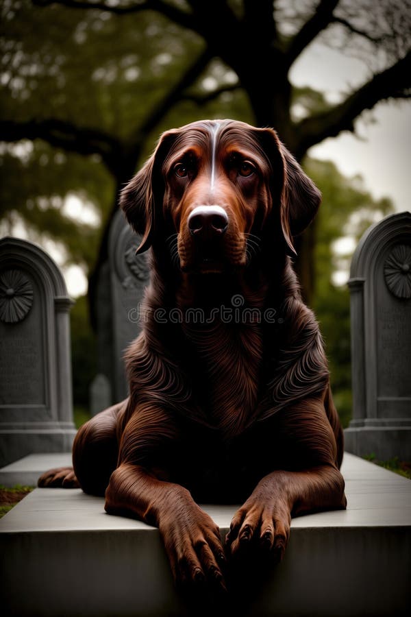 A Large Brown Dog Sitting on Top of a Cement Bench. Generative AI Stock ... A Large Brown Dog Sitting on Top of a Cement Bench. Generative AI Stock ...