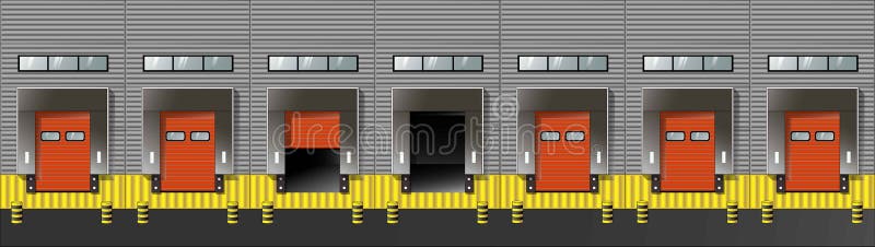 The Concept of a Large Distribution Warehouse with a Gate for Loading ...
