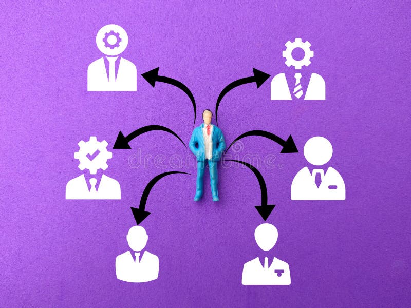 The Concept of Leaders and Employees in a Network Stock Photo - Image ...