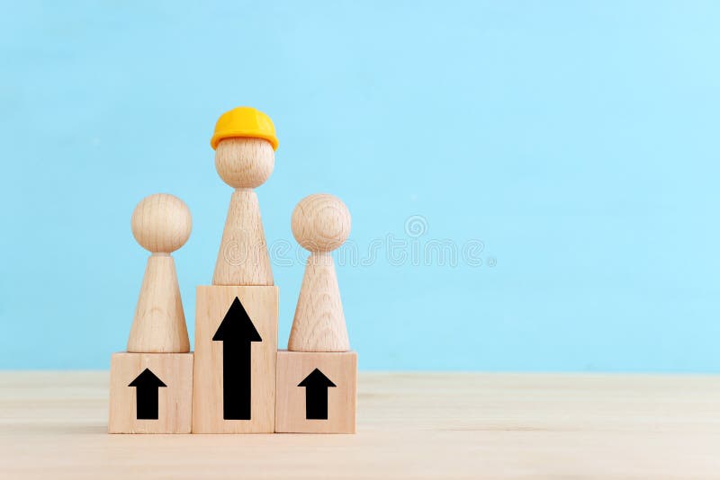 Concept of Leadership and Forwarding Ahead. Group of Figures and ...