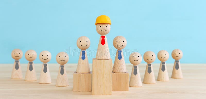 Concept of Leadership and Forwarding Ahead. Group of Figures and ...