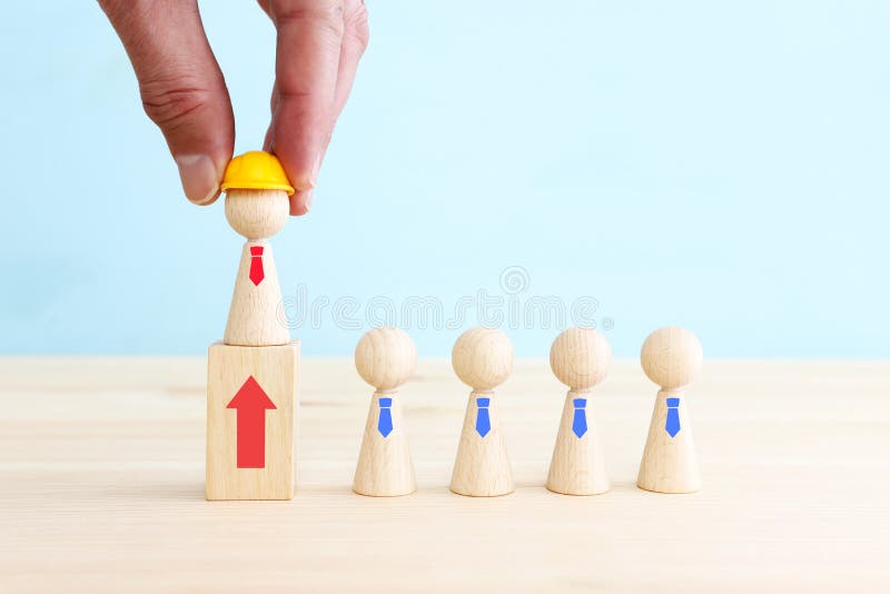 Concept of Leadership and Forwarding Ahead. Group of Figures and ...