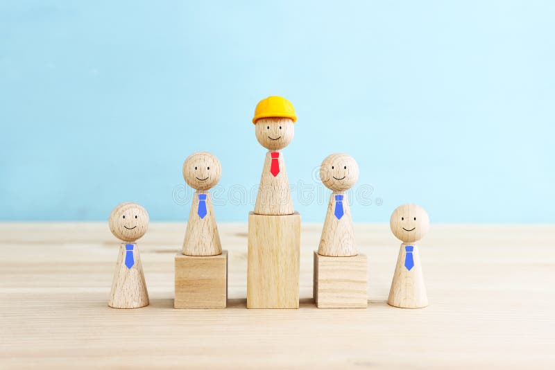 Concept of Leadership and Forwarding Ahead. Group of Figures and ...