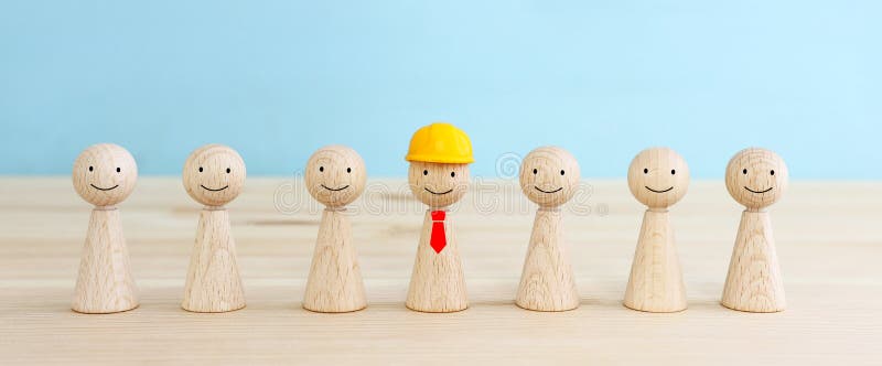 Concept of Leadership and Forwarding Ahead. Group of Figures and ...