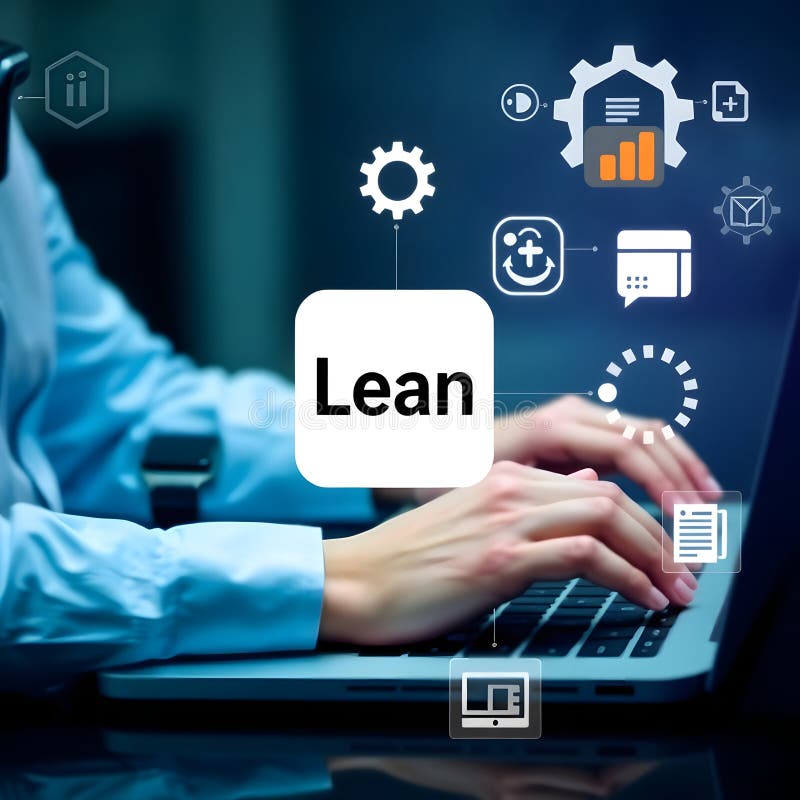 Concept of Lean Six Sigma. am Illustration of a Person Working on Lean ...