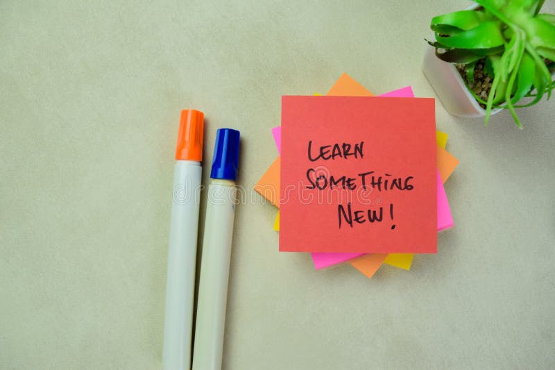 Concept of Learn Something New! Write on Sticky Notes Isolated on ...