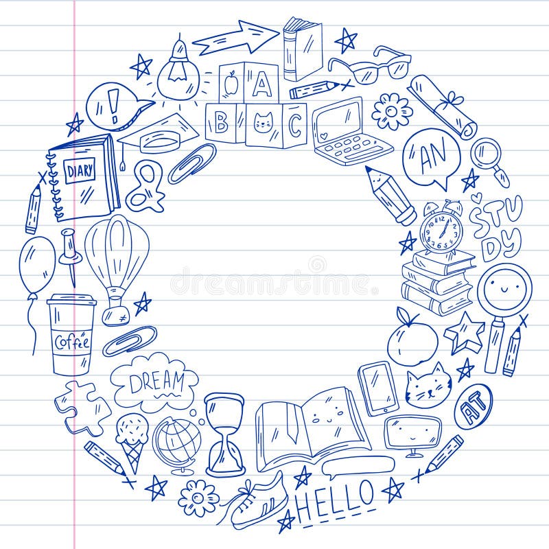 Concept of Learning English. Flat Design, Vector Pattern. English ...