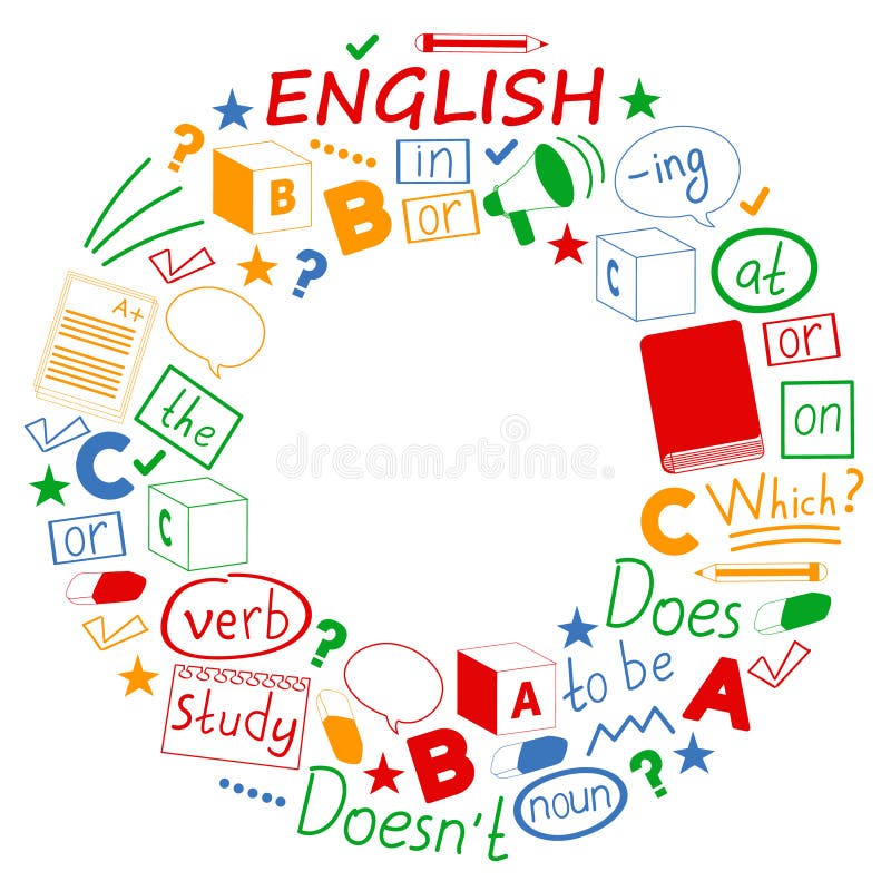 Concept of Learning English. Flat Design, Vector Pattern. English ...