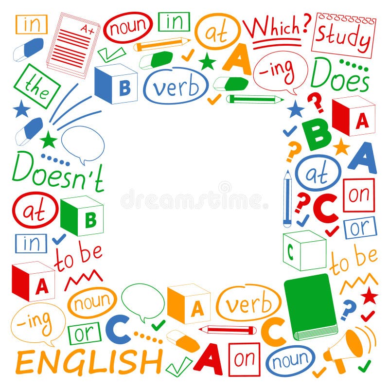 Concept of Learning English. Flat Design, Vector Pattern. English ...
