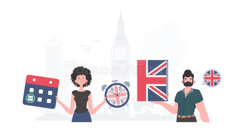 The Concept of Learning English. English Language Team. Trendy Style ...