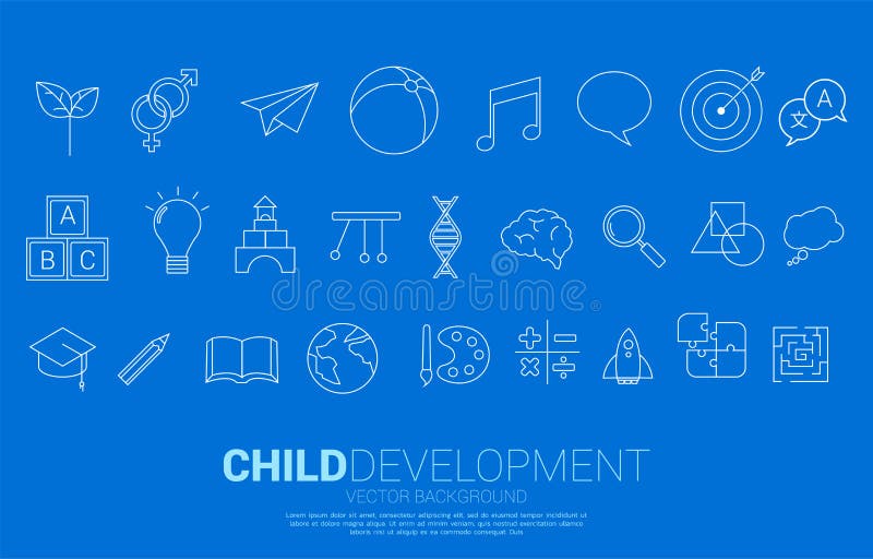 Icon for Child Development and Education. Stock Vector - Illustration ...