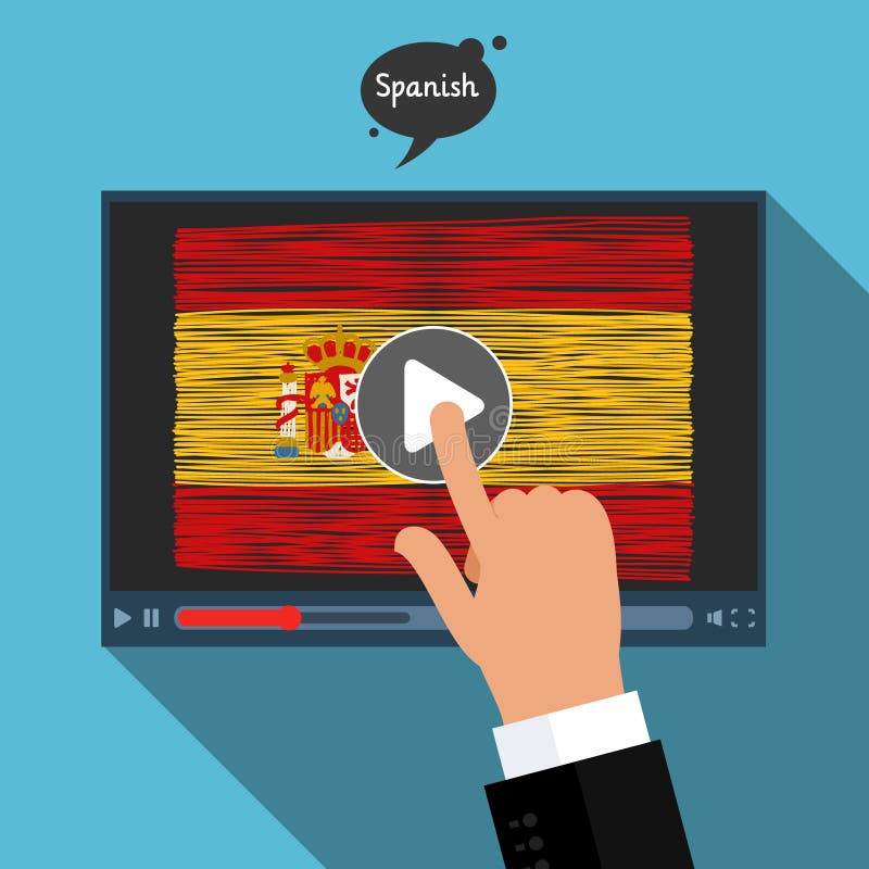Concept of Learning Languages. Study Spanish Stock Vector ...