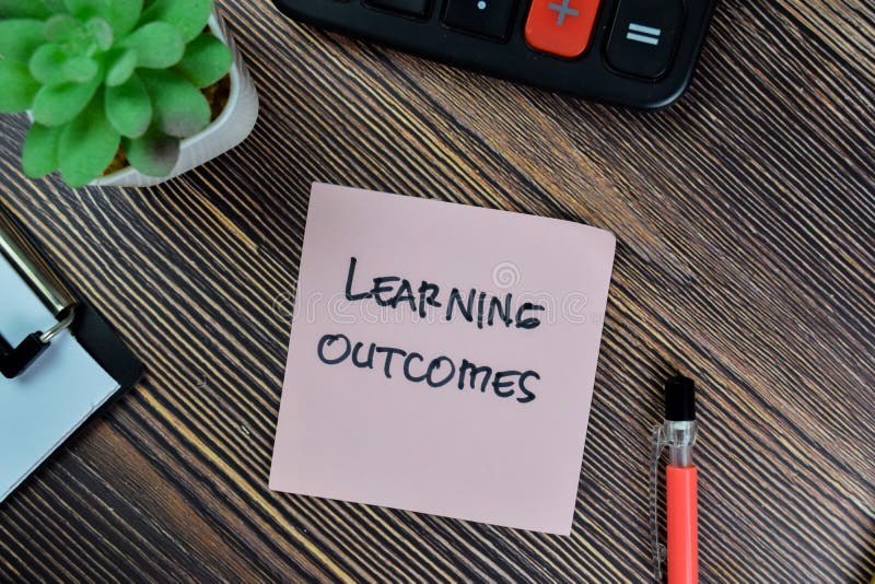 Learning Outcomes are Shown Using the Text Stock Photo - Image of view ...