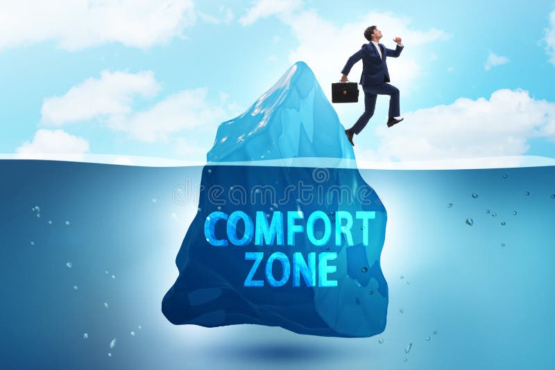 Concept of Leaving Zone of Comfort Stock Photo - Image of inspirational ...