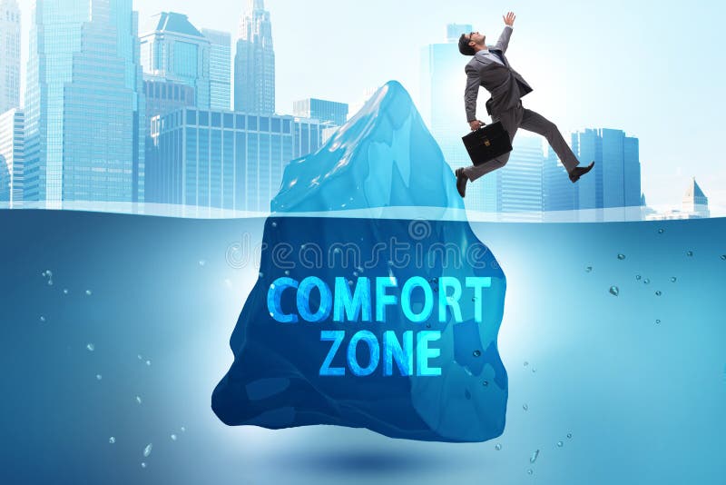 Concept of Leaving Zone of Comfort Stock Photo - Image of challenge ...