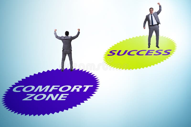 Concept of Leaving the Comfort Zone Stock Illustration - Illustration ...