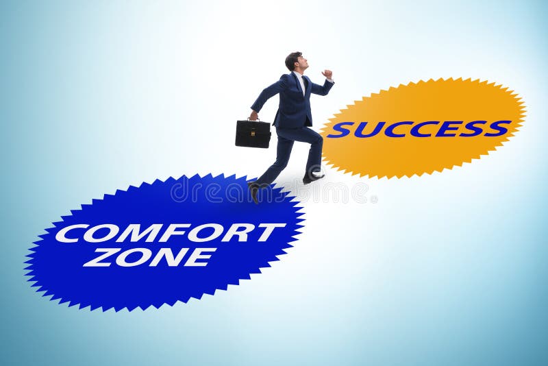 Concept of Leaving the Comfort Zone Stock Illustration - Illustration ...
