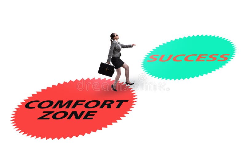 Concept of Leaving the Comfort Zone Stock Illustration - Illustration ...