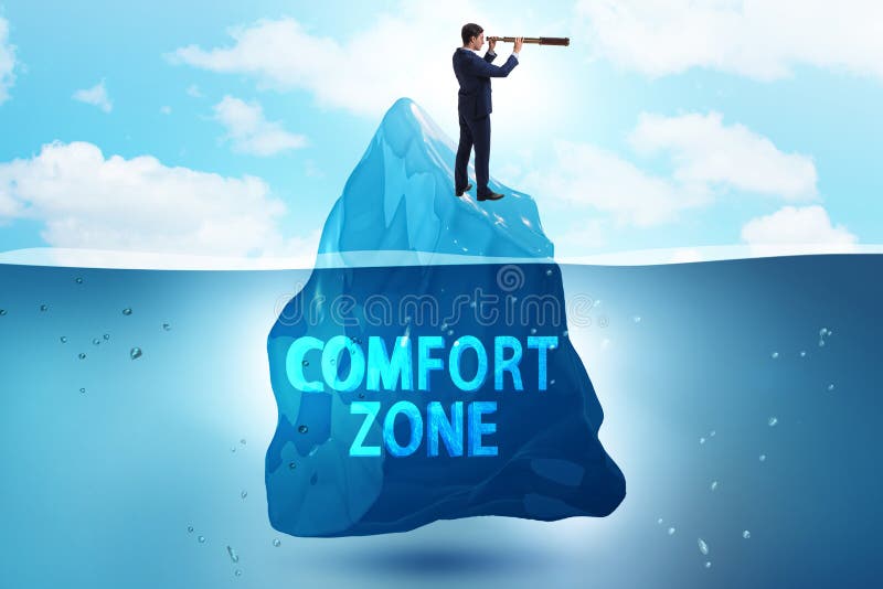 Leaving Comfort Zone Words Road Grow Increase New Experience Stock ...