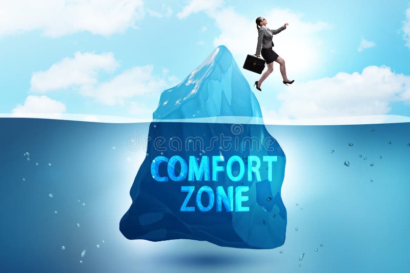 Concept of Leaving Zone of Comfort Stock Image - Image of achievement ...