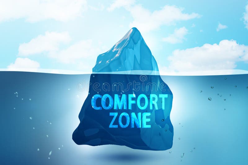 Concept of Leaving Zone of Comfort - 3d Rendering Stock Illustration ...