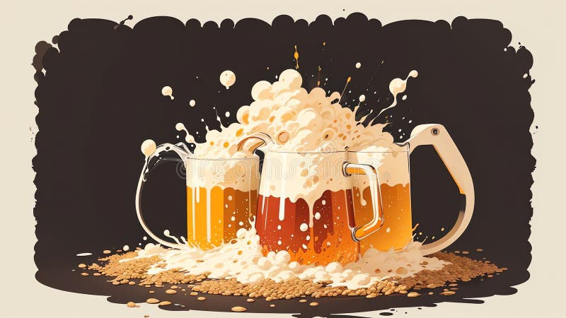 Let S Fill Up the Pitcher for International Beer Day.AI Generated Stock ...