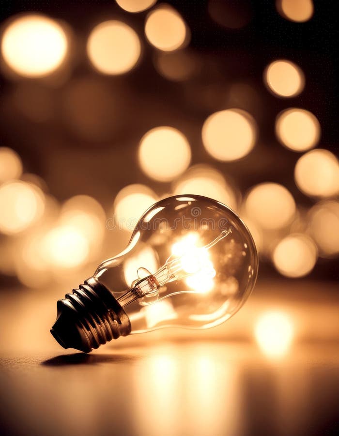 Concept Light Personal Bulbs Development Stock Image - Image of night ...