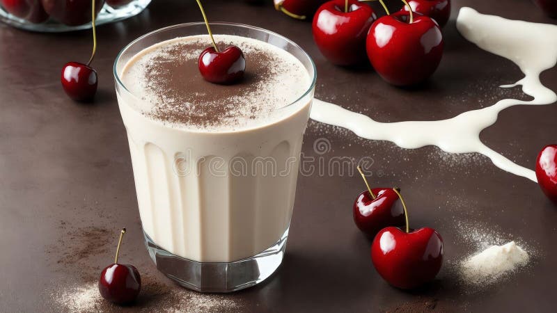 Liquid Elixir the Essence of Milk in a Chocolate Milkshake.AI Generated ...