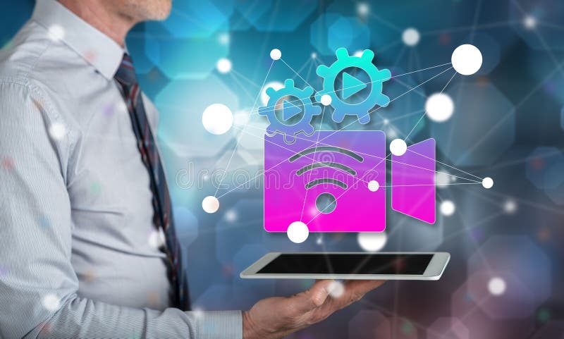 Concept of live streaming stock image. Image of news - 334300019