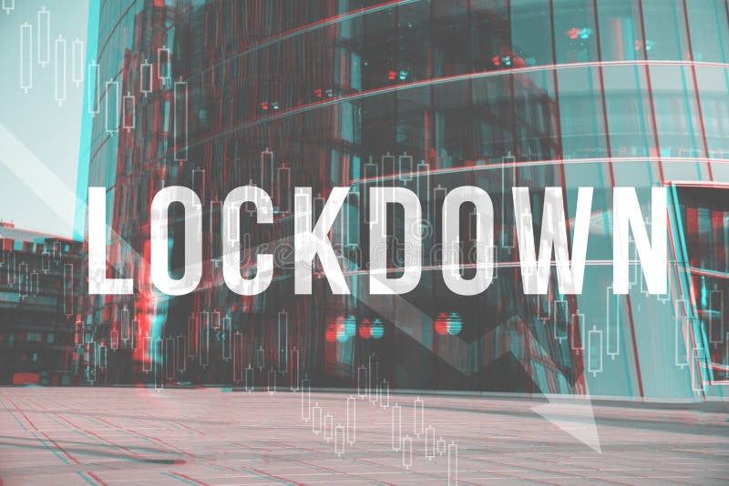 Concept Lockdown on the Background of a Modern Building Stock Photo ...