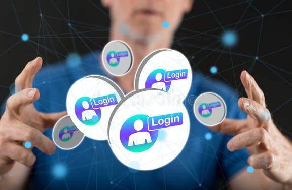 Concept of login stock photo. Image of enter, technology - 365499366