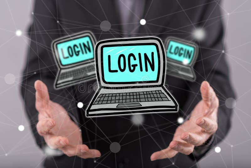 Concept of login stock photo. Image of business, account - 127108766