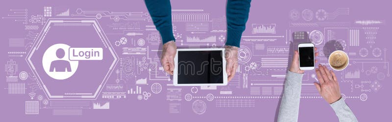 Concept of login stock illustration. Illustration of signin - 271184788