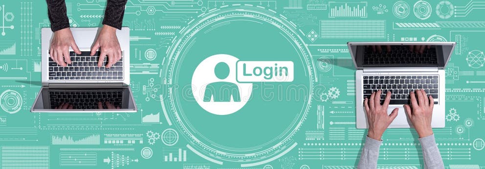 Concept of login stock photo. Image of computer, symbol - 369307772