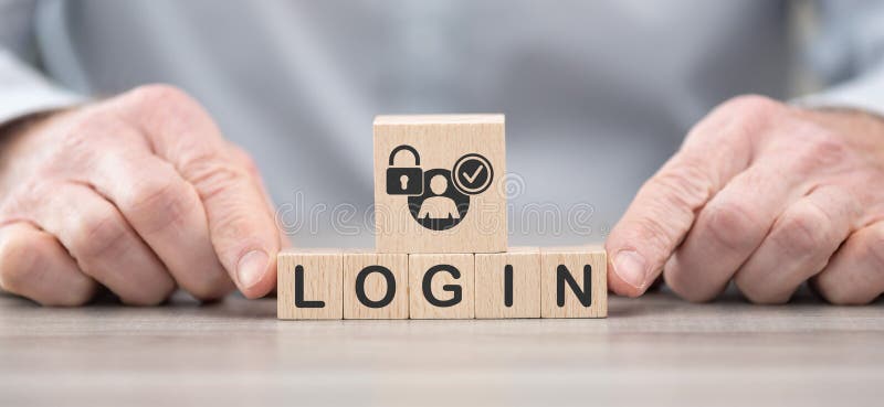 Concept of login stock photo. Image of page, online - 322580092