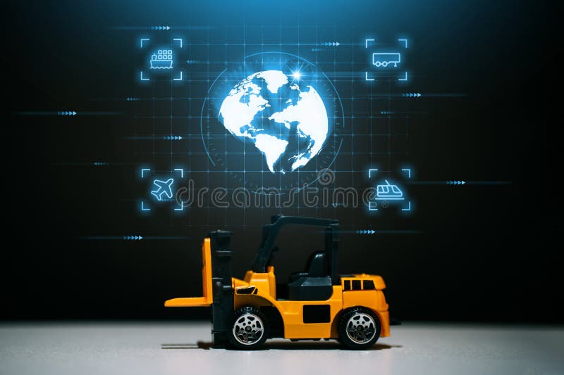 Concept of Logistics. Delivery of Goods in Different Ways Around the ...