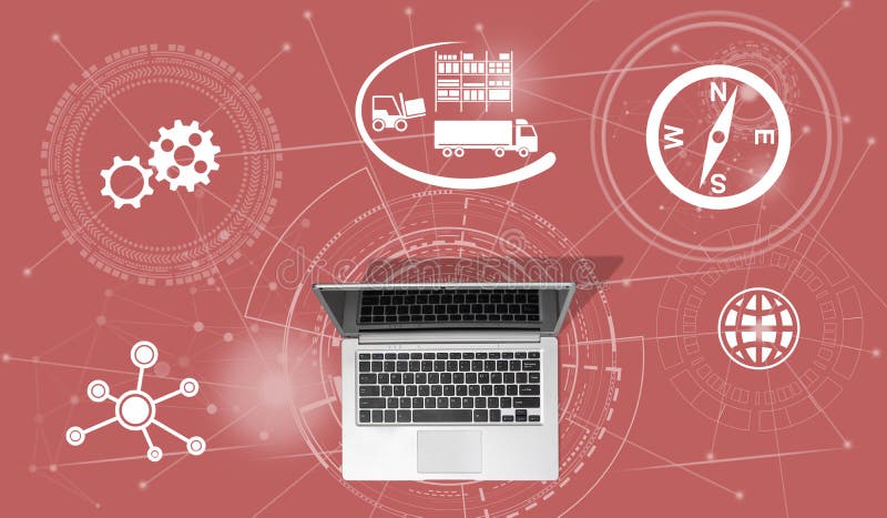 Concept of logistics stock illustration. Illustration of import - 242393314