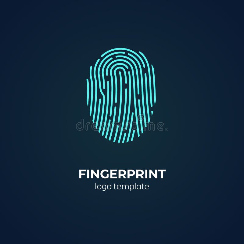 Logo - Fingerprint Recognition - Biometric Access Control System Stock Vector - Illustration of ...