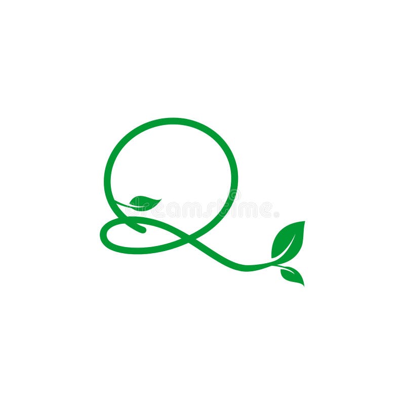 Initials leaf logo concept stock illustration. Illustration of branding ...