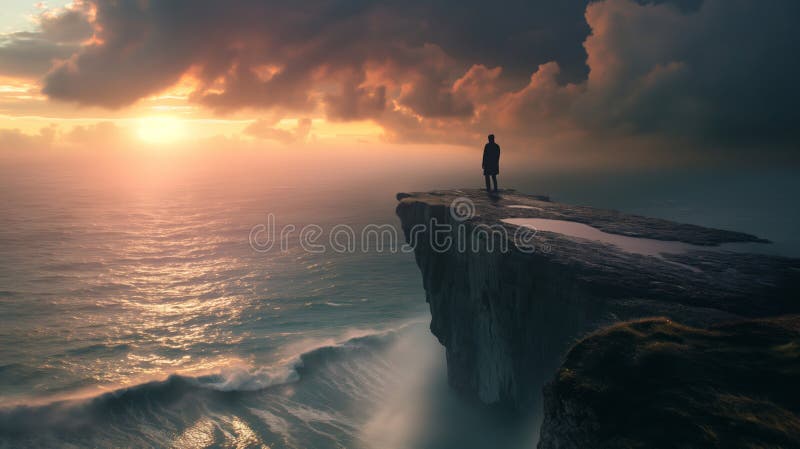 Concept of Loneliness of a Person Stock Illustration - Illustration of ...