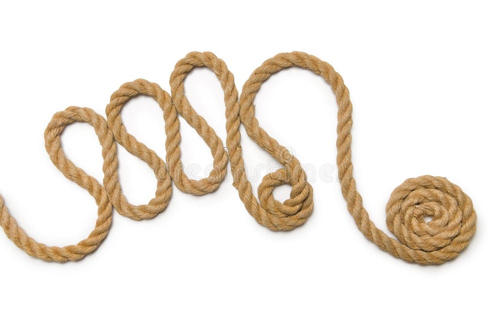The Concept with Long Hemp Rope Stock Image - Image of rough, string ...