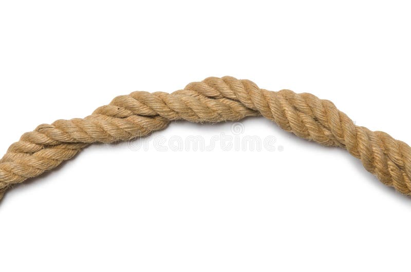 The Concept with Long Hemp Rope Stock Image - Image of rough ...
