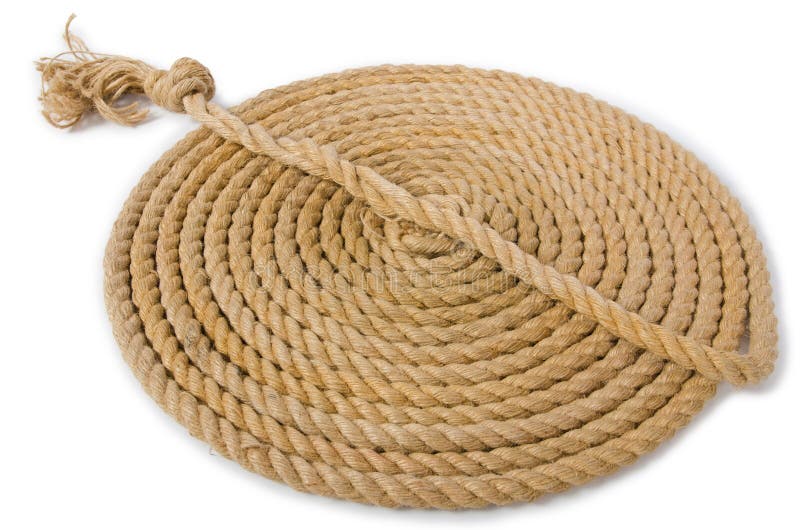 The Concept with Long Hemp Rope Stock Image - Image of lashing, straw ...
