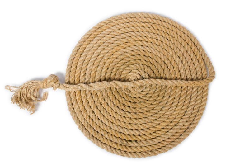 The Concept with Long Hemp Rope Stock Photo - Image of spool, fiber ...