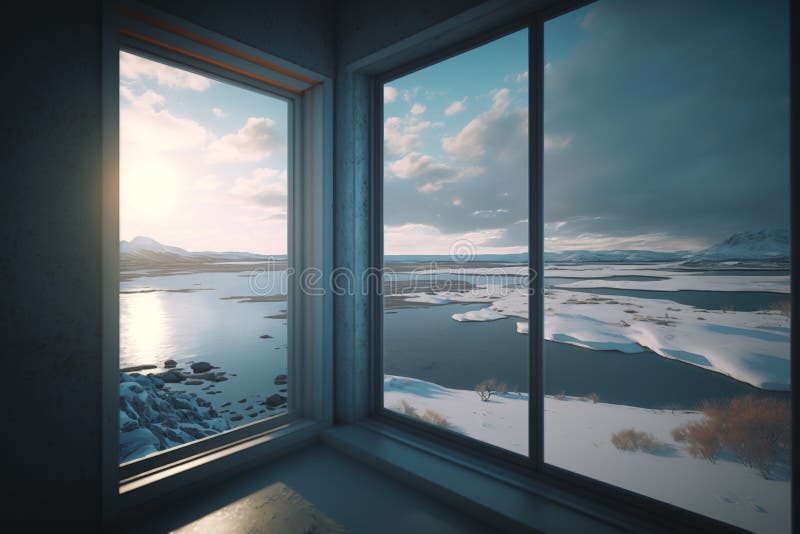 Looking out of a window stock illustration. Illustration of indoor ...