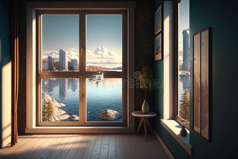 Looking out of a window stock illustration. Illustration of glass ...